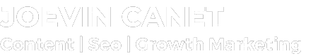 Content | SEO | Inbound | Growth Marketing - Joevin Canet
